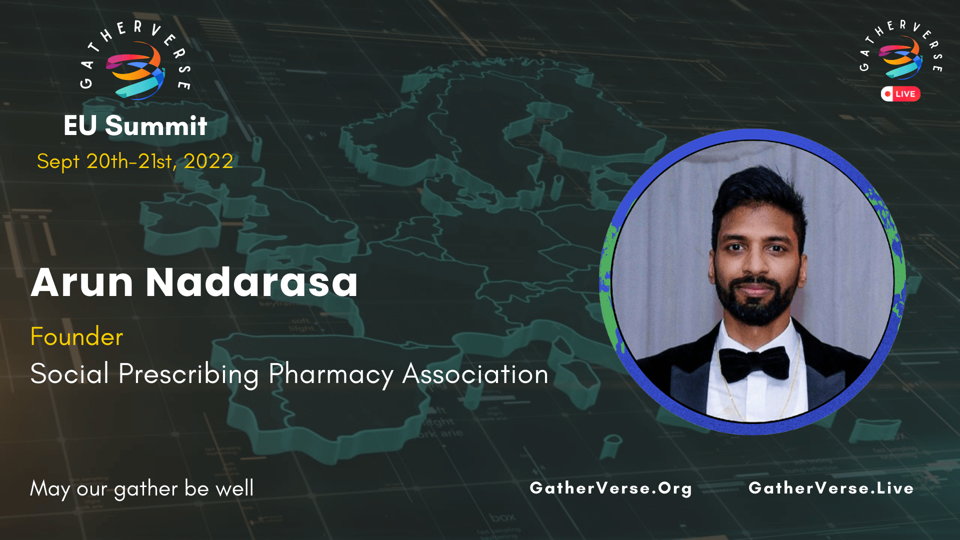 Arun Nadarasa – Founder, International Social Prescribing Pharmacy Association – GatherVerse