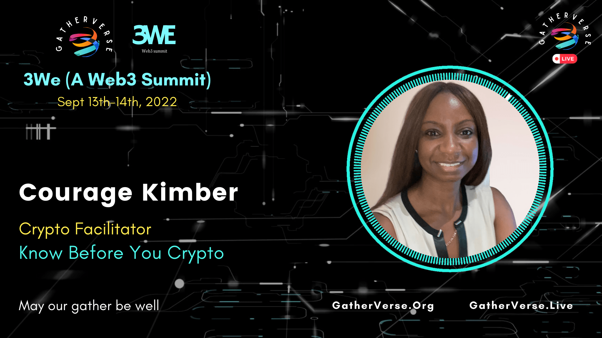 Courage Kimber – Crypto Facilitator, Know Before You Crypto – GatherVerse