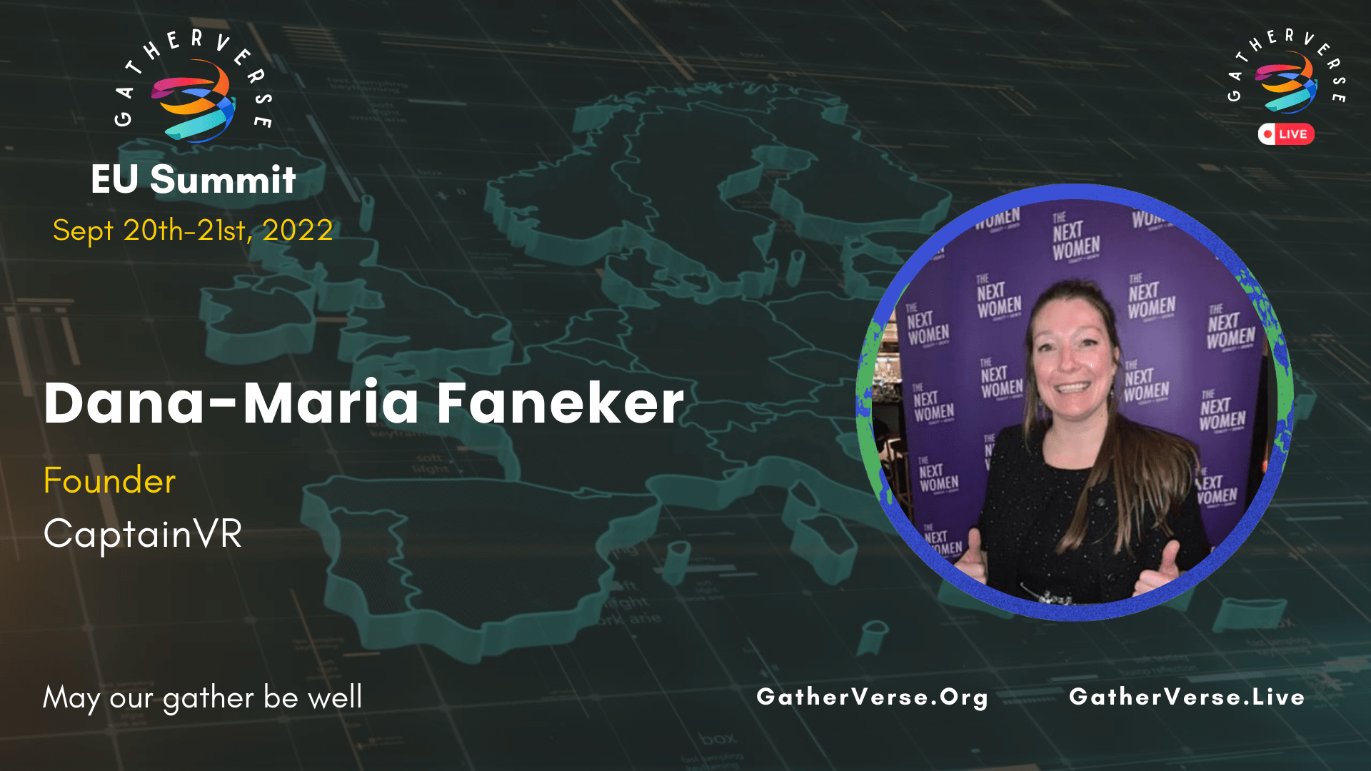 Dana-Maria Faneker – Founder, CaptainVR – GatherVerse